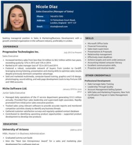 Important Points CV and Resume Examples for Your Inspiration